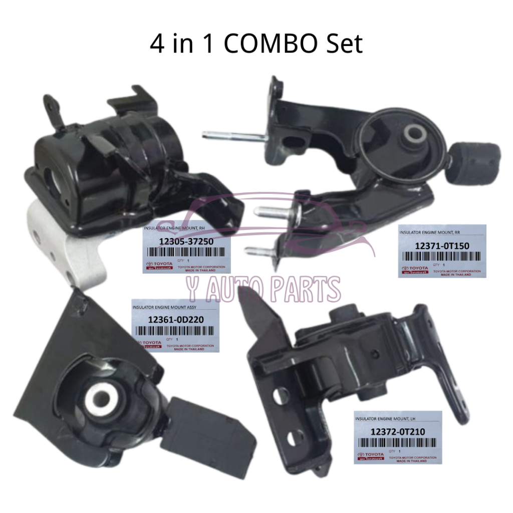 [4 IN 1 COMBO SET] Toyota OEM Engine Mounting - Toyota Altis ZRE142 1 ...
