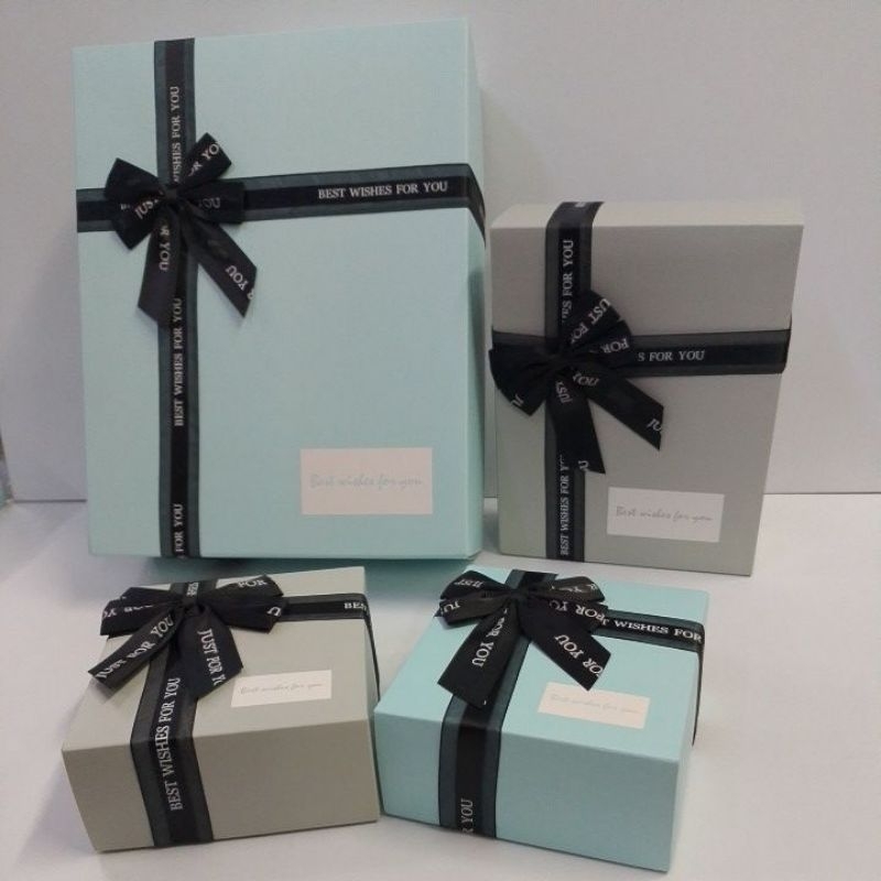 Gift box gift packaging box with ribbon kotak hadiah door gift box ...