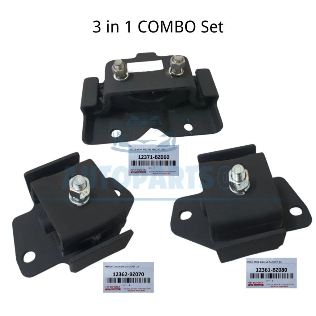 [3 IN 1 COMBO SET] Toyota OEM Engine Mounting Kit - Toyota Rush F700 1 ...