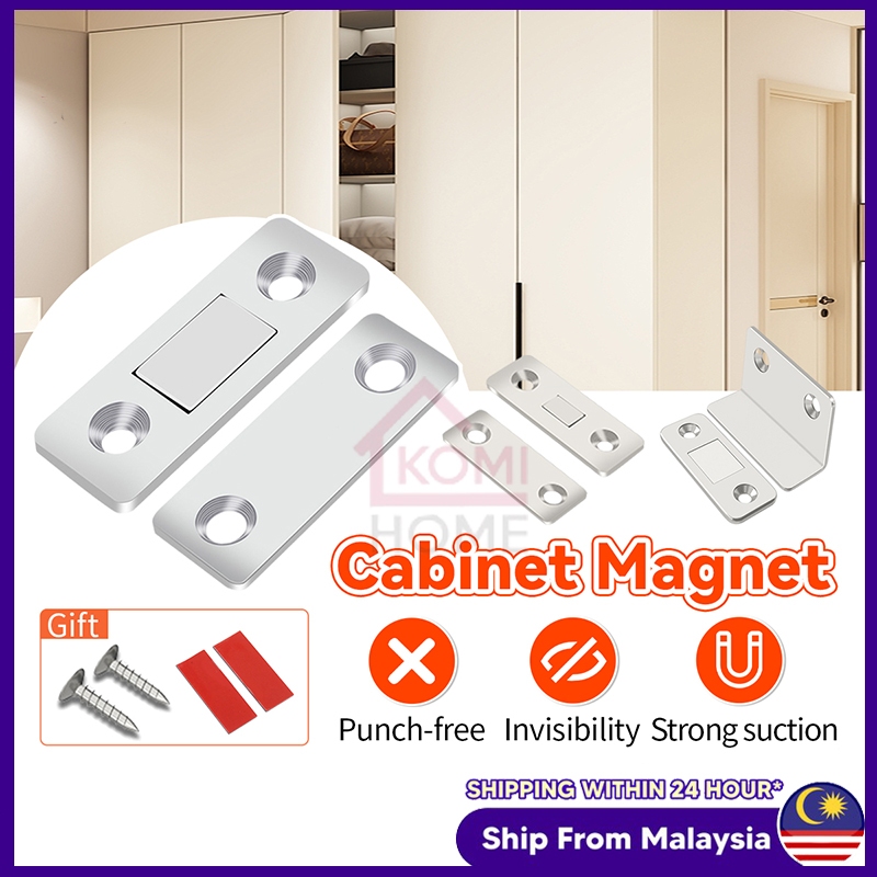 Magnetic Door Closer Strong Magnetic Lock Magnetic Door Lock Punch-free ...