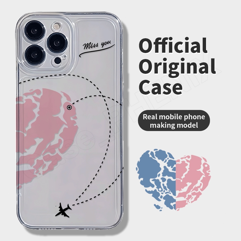 Space Protective Shell Casing Heart Shaped Couple Case For iPhone 7Plus ...