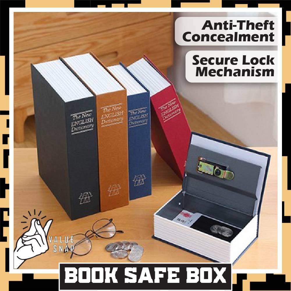 Dictionary Book Safe Box Anti Thief Metal Diversion Secret Safe Key Box ...