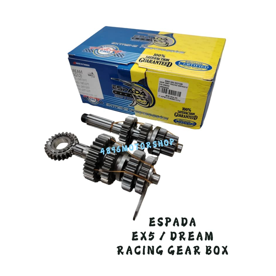 100% ORIGINAL ESPADA GEAR BOX RACING HONDA EX5 DREAM WAVE100 KRISS100 CT100 MR1 MR3 DEMAK EVO Z ...