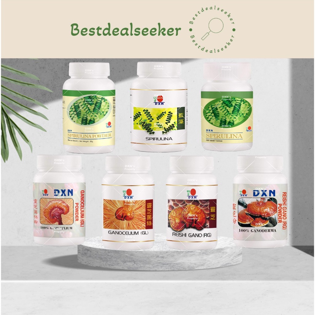 [ WHOLESALE PRICE ] DXN REISHI GANO (RG) GANOCELIUM (GL) SPIRULINA 30 ...