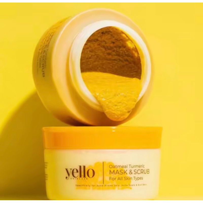 Yello Skincare Oatmeal Turmeric Mask & Scrub (OTMS) | Shopee Malaysia