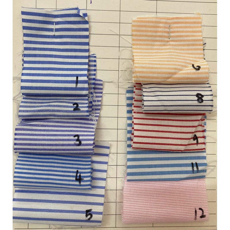 Kain Poly Cotton Stripes/Stripes Fabrics for Blouse | Shopee Malaysia