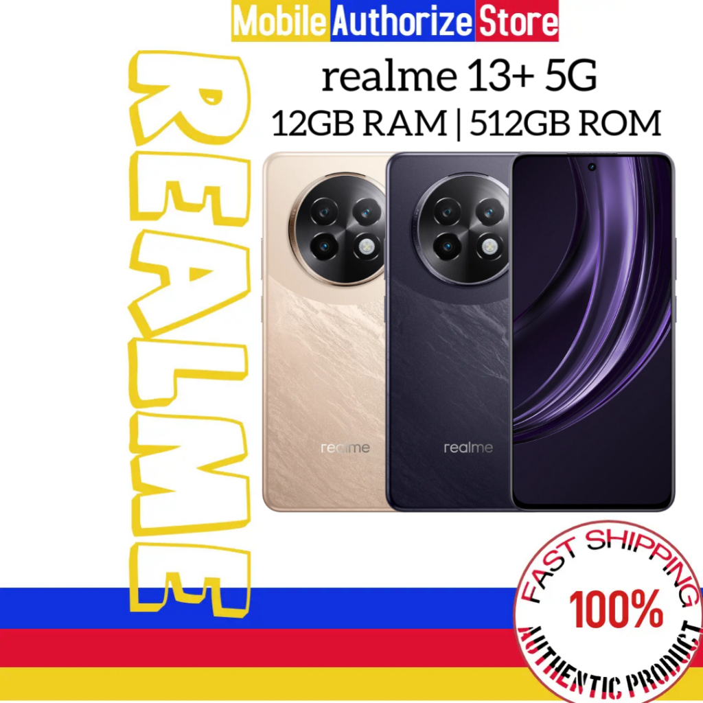 [MY SET] realme 13+ 5G | 120Hz OLED | 80W Ultra Charge | Sony LYT-600 OIS Camera | Original ...