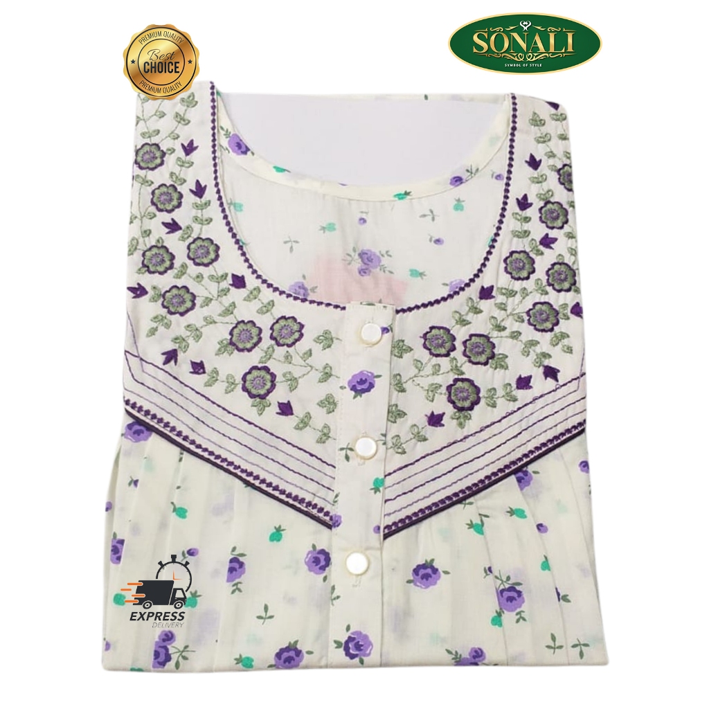 Sonali Premier Quality Women's Housecoat Comfy Night wear - Free Size ...