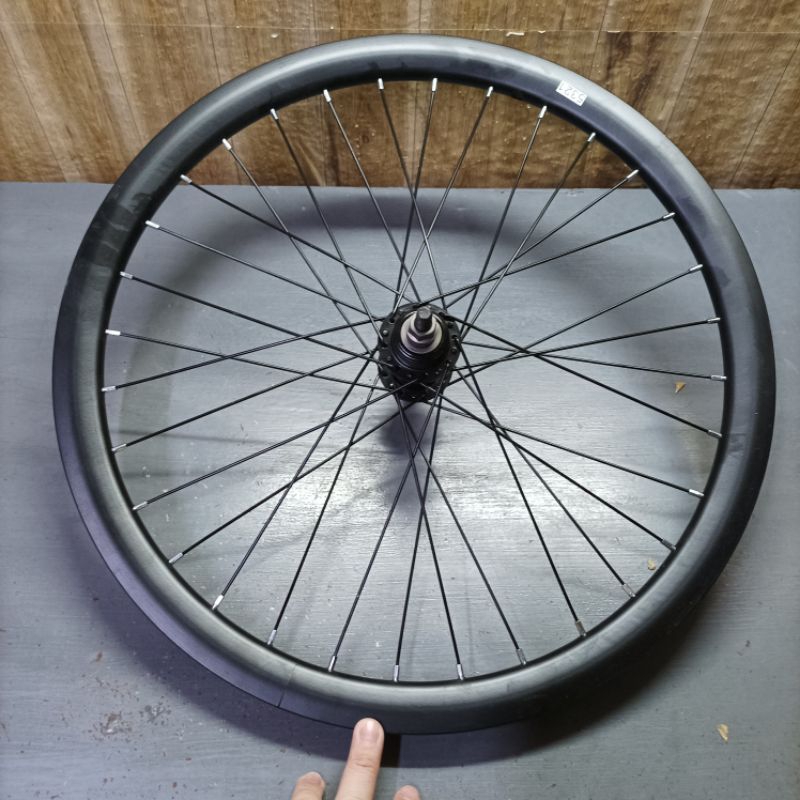 20 x 13/8 Alloy Rims Black Fixie size 20 inch rim Depan/Belakang ...
