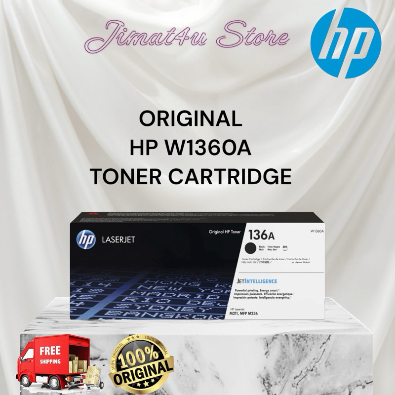 HP W1360A 1360A 136A Original Laserjet Toner Cartridge | Shopee Malaysia