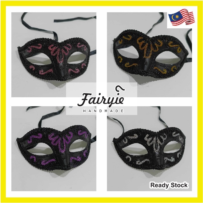 ⚡READY STOCK⚡ Children Party Mask Kid Party Mask Masquerade Mask Black ...