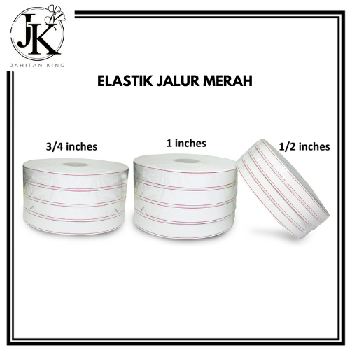 [Ready Stock] 3 size | Getah Elastik Jalur Merah | Elastic Red Line | 1 ...