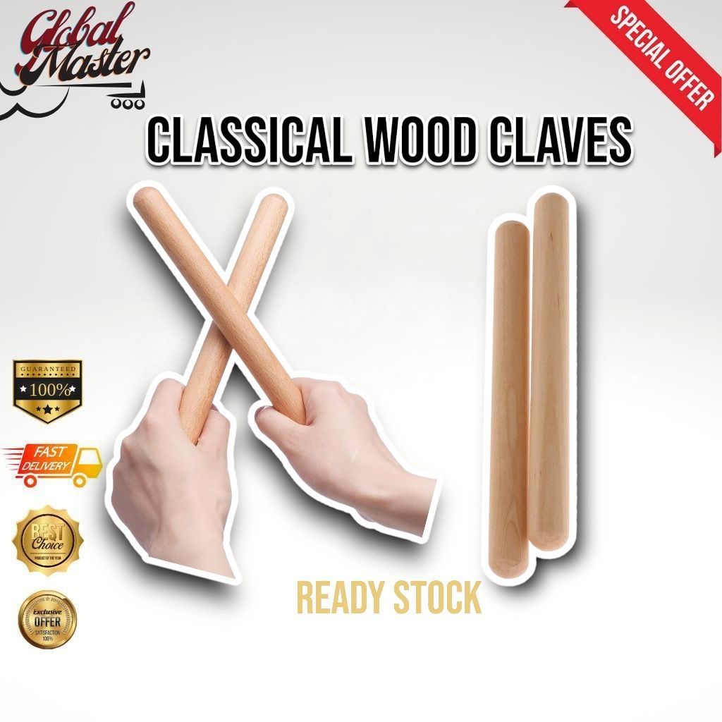 Classical Wood Claves Musical Percussion Instrument | Shopee Malaysia