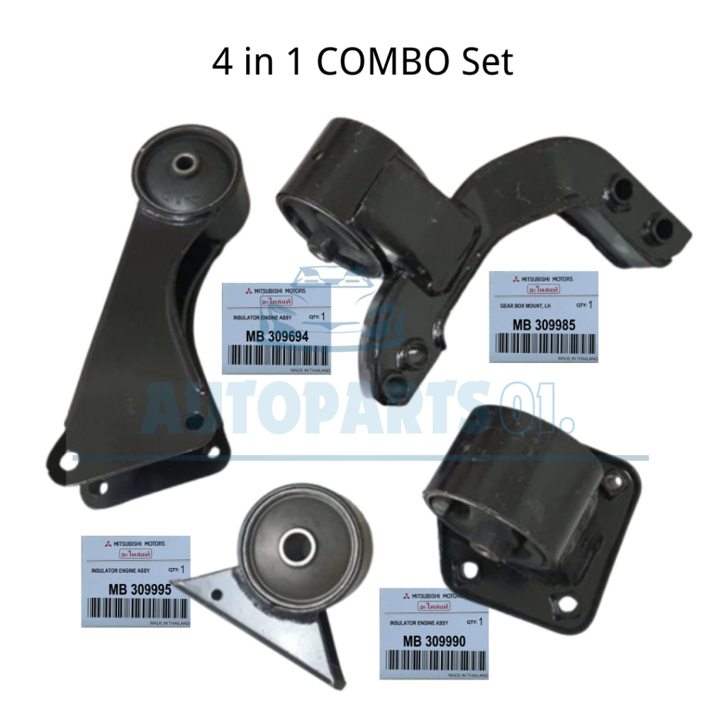 [4 IN 1 COMBO SET] Mitsubishi OEM Engine Mounting - Proton Saga 12V ...