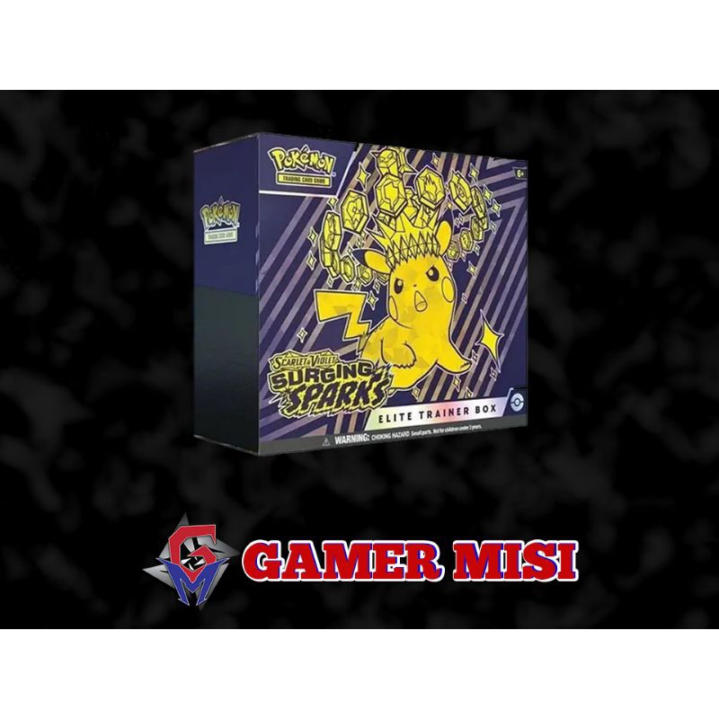 POKEMON TCG SV08 SCARLET & VIOLET : SURGING SPARKS : ELITE TRAINER BOX (NEW) | Shopee Malaysia