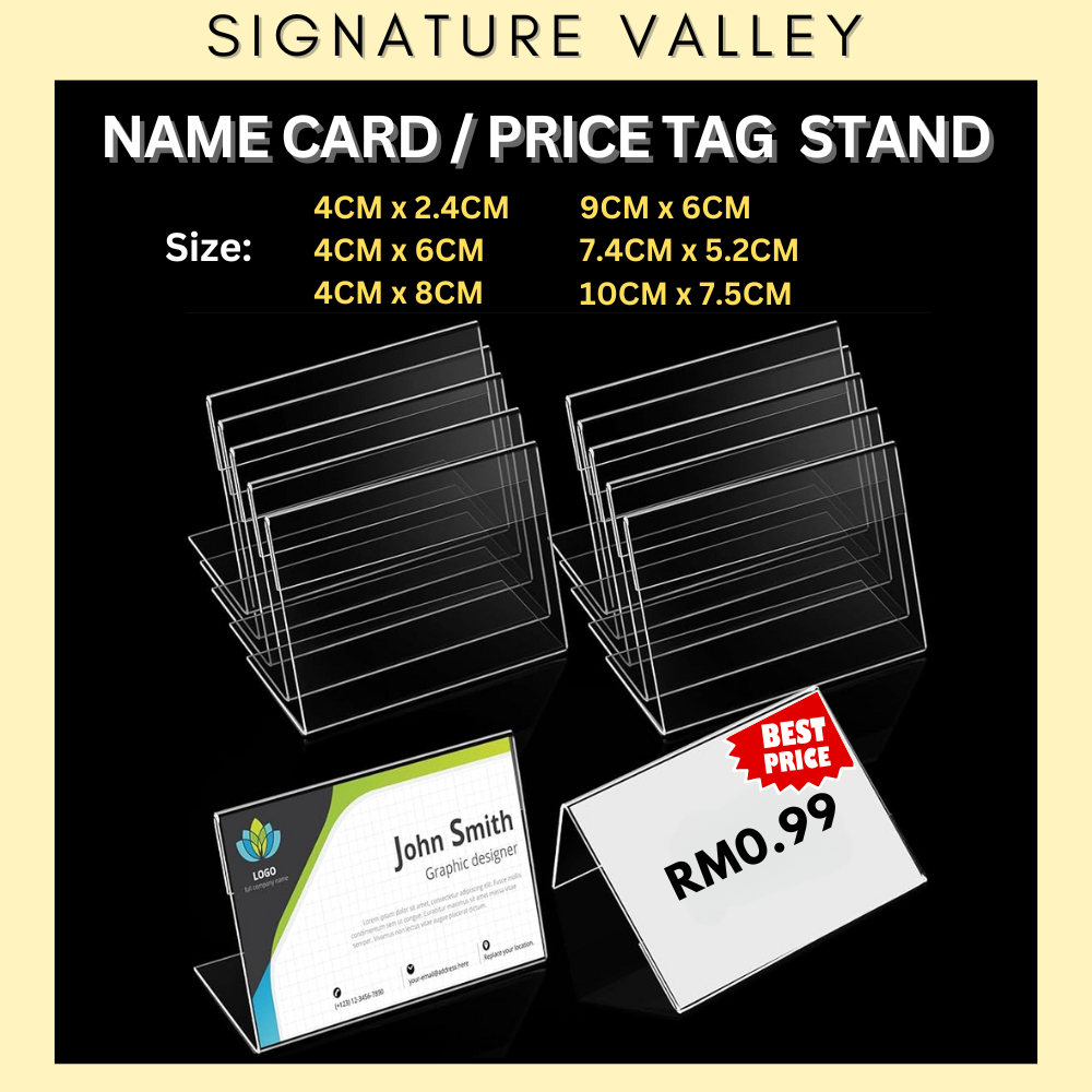 Acrylic PriceTag Display Holder, Akrilik Display Harga, Acrylic Name ...