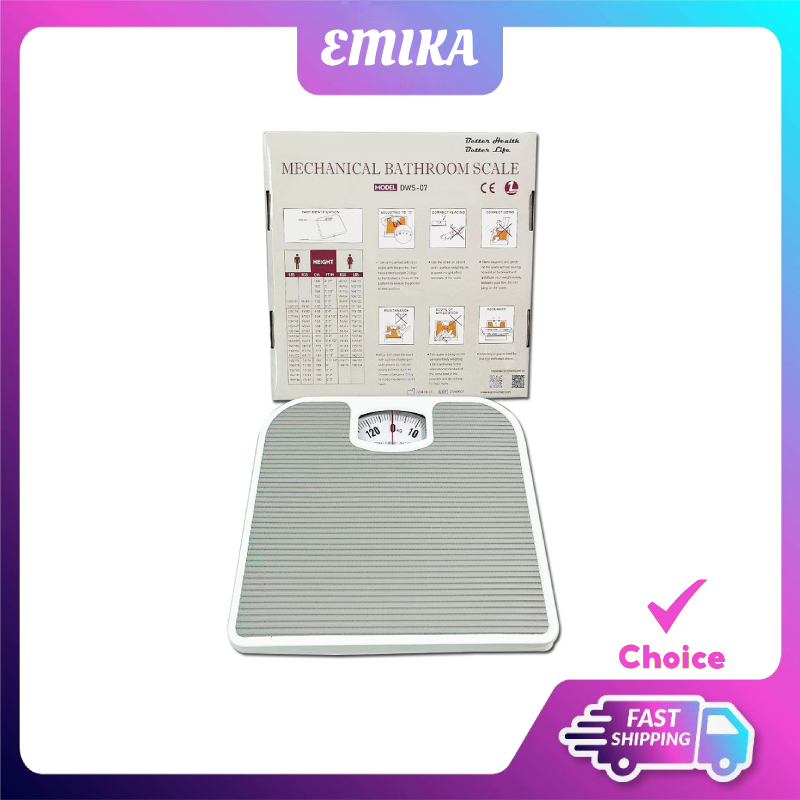 Emika Choice Penimbang 130kg Bathroom Analog Mechanical Weighing Scale ...