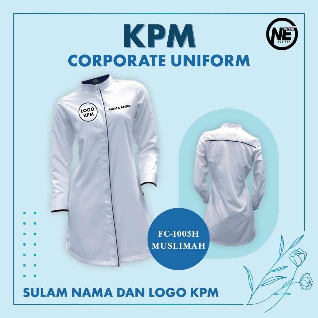 BAJU KORPORAT KPM PEREMPUAN - SIAP SULAM LOGO DAN NAMA | Shopee Malaysia