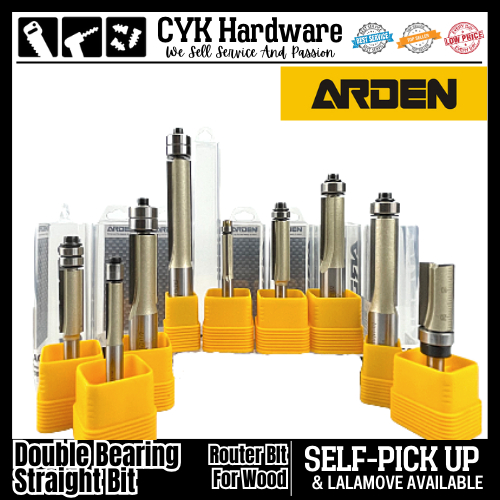 ARDEN Router Bit - Straight Bit With Two Bearing #32 / #37 / #36 / #38 ...
