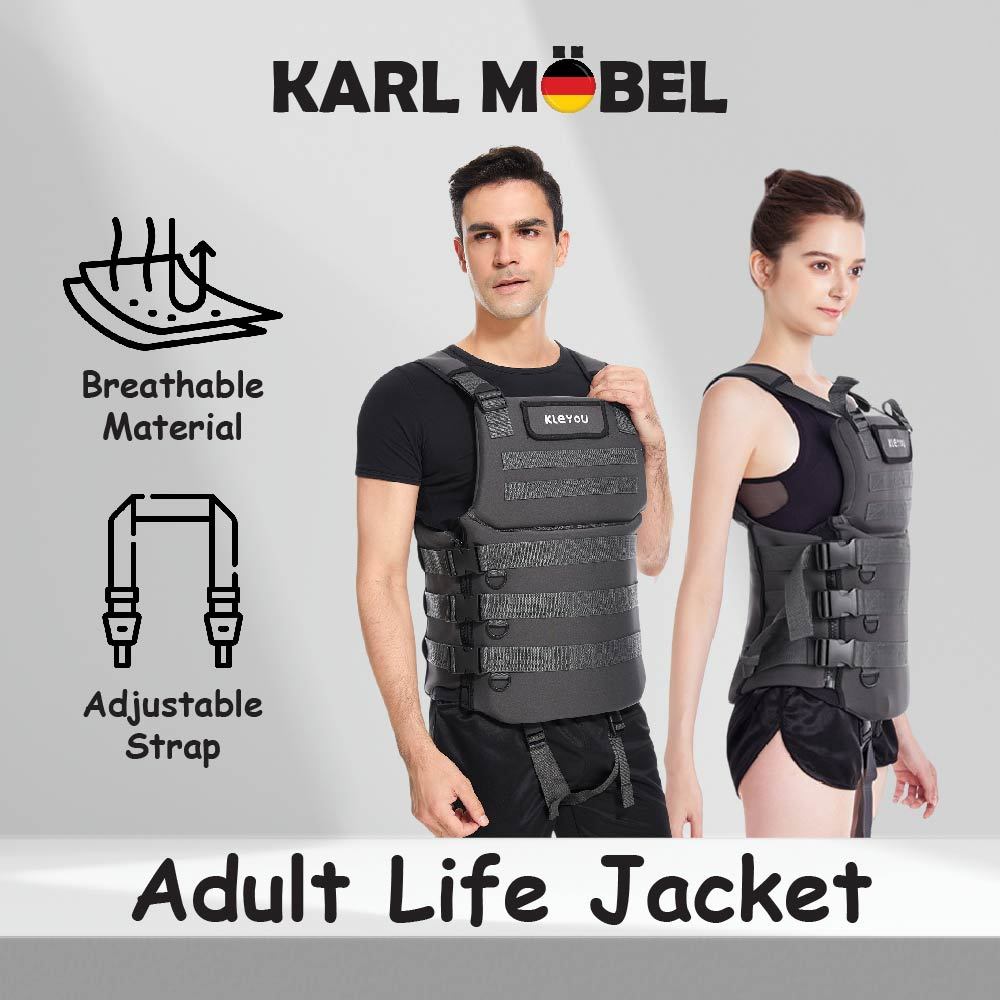 New Kleyou Adult Life Jacket Neoprene High Buoyancy Safety Life Vest ...