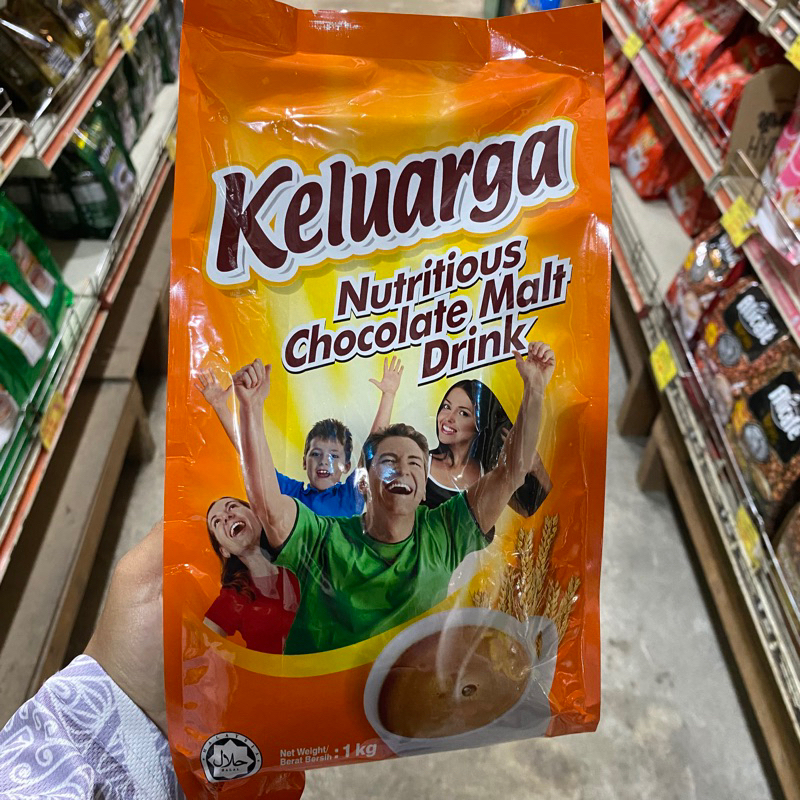 Keluarga Chocolate Malt Drink Minuman Malt Coklat 1kg/2kg Ready Stock Halal | Shopee Malaysia