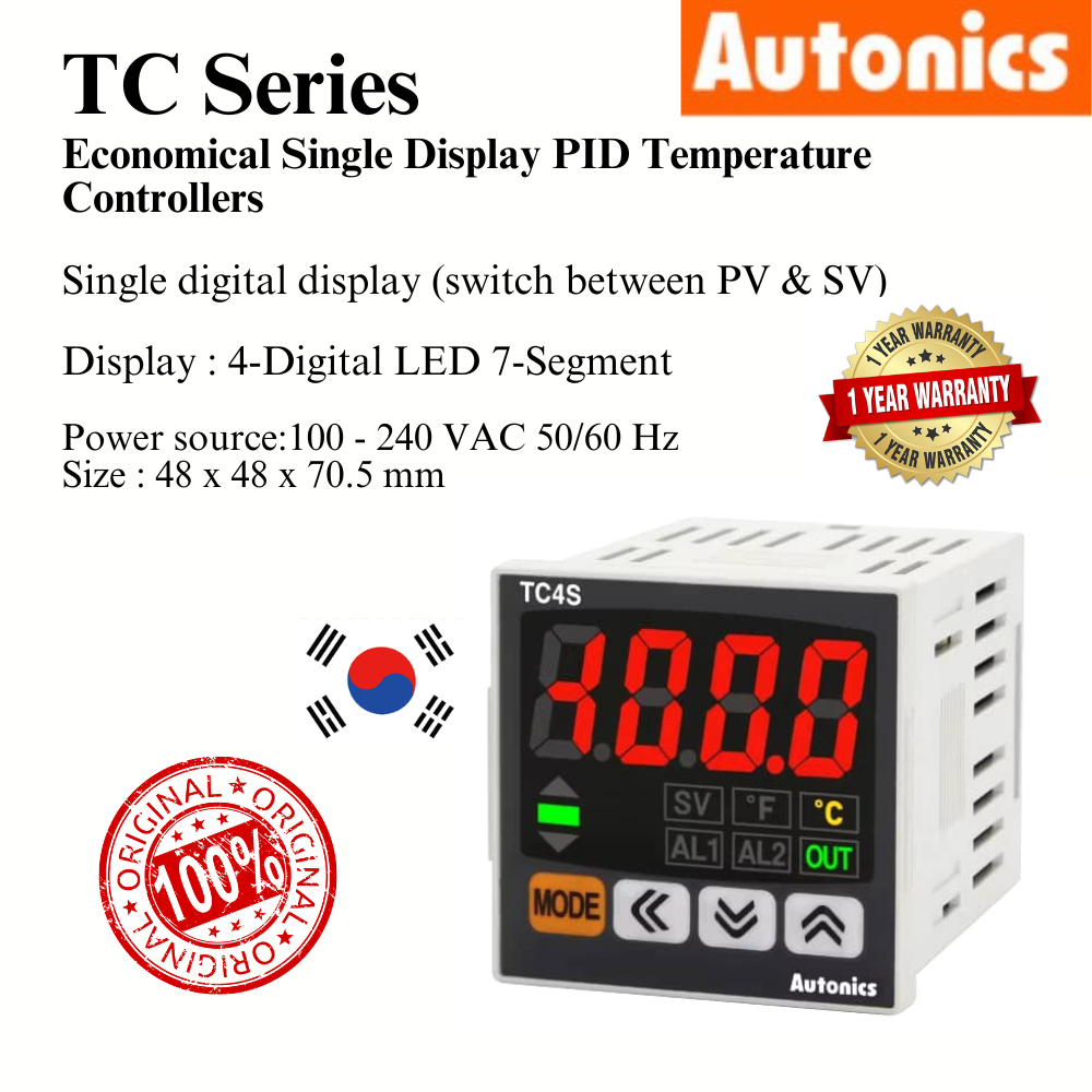 Autonics TC Series PID Temperature Controllers Digital Temperature ...