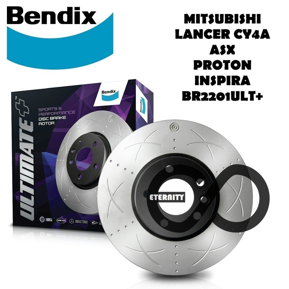 Original Bendix Ultimate+ BR2201ULT+ Front Disc Rotor - Proton Inspira ...