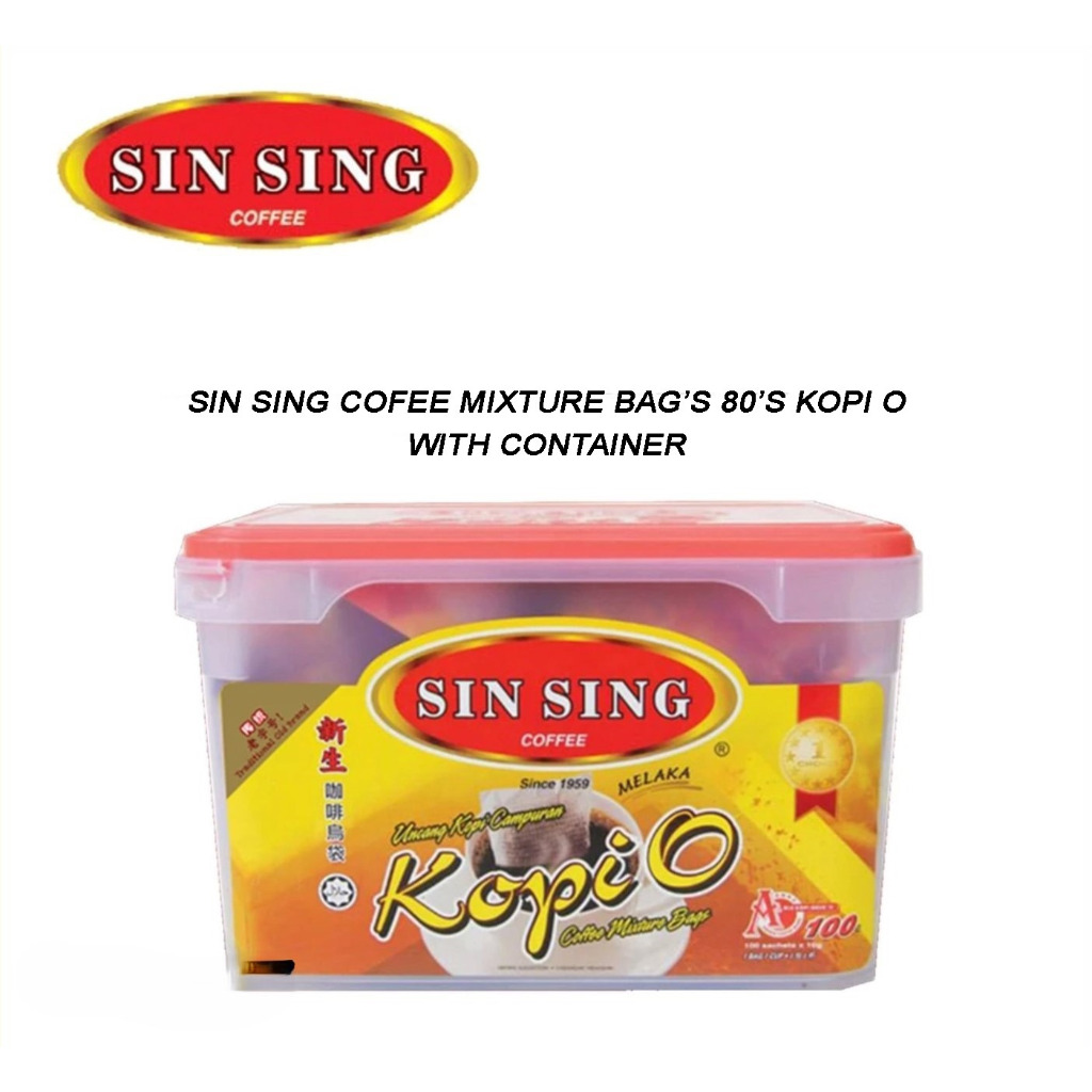 SIN SING COFFEE MIXTURE BAGS KOPI O 80'S WITH CONTAINER | Shopee Malaysia