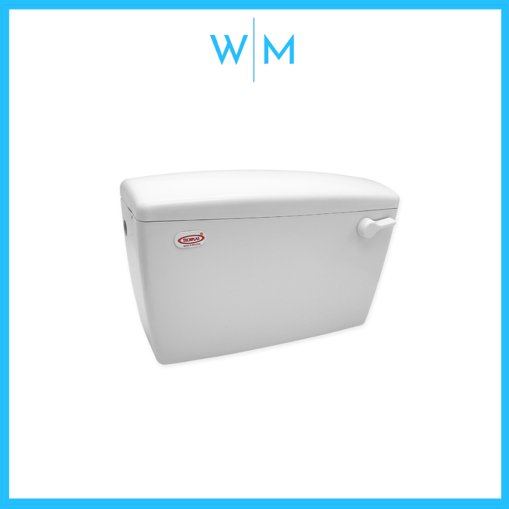 TECHPLAS ELEGEN 1001-LL 9 Liter Handle Flush PVC Cistern/ Tangki Tandas ...