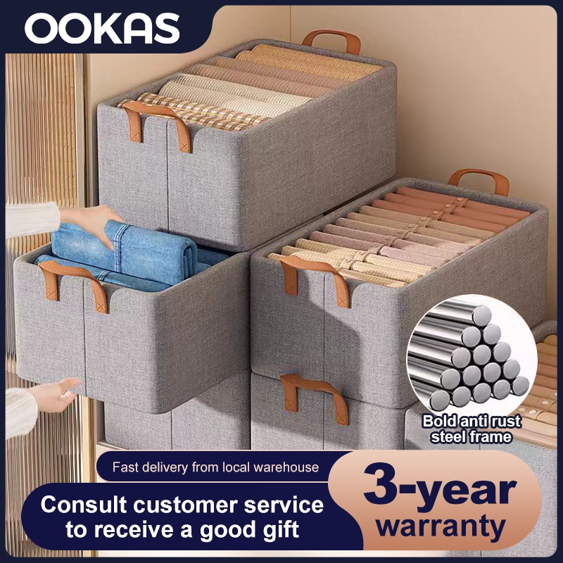 OOKAS Foldable Large Clothes Storage Box Kotak Simpan Baju Wardrobe ...