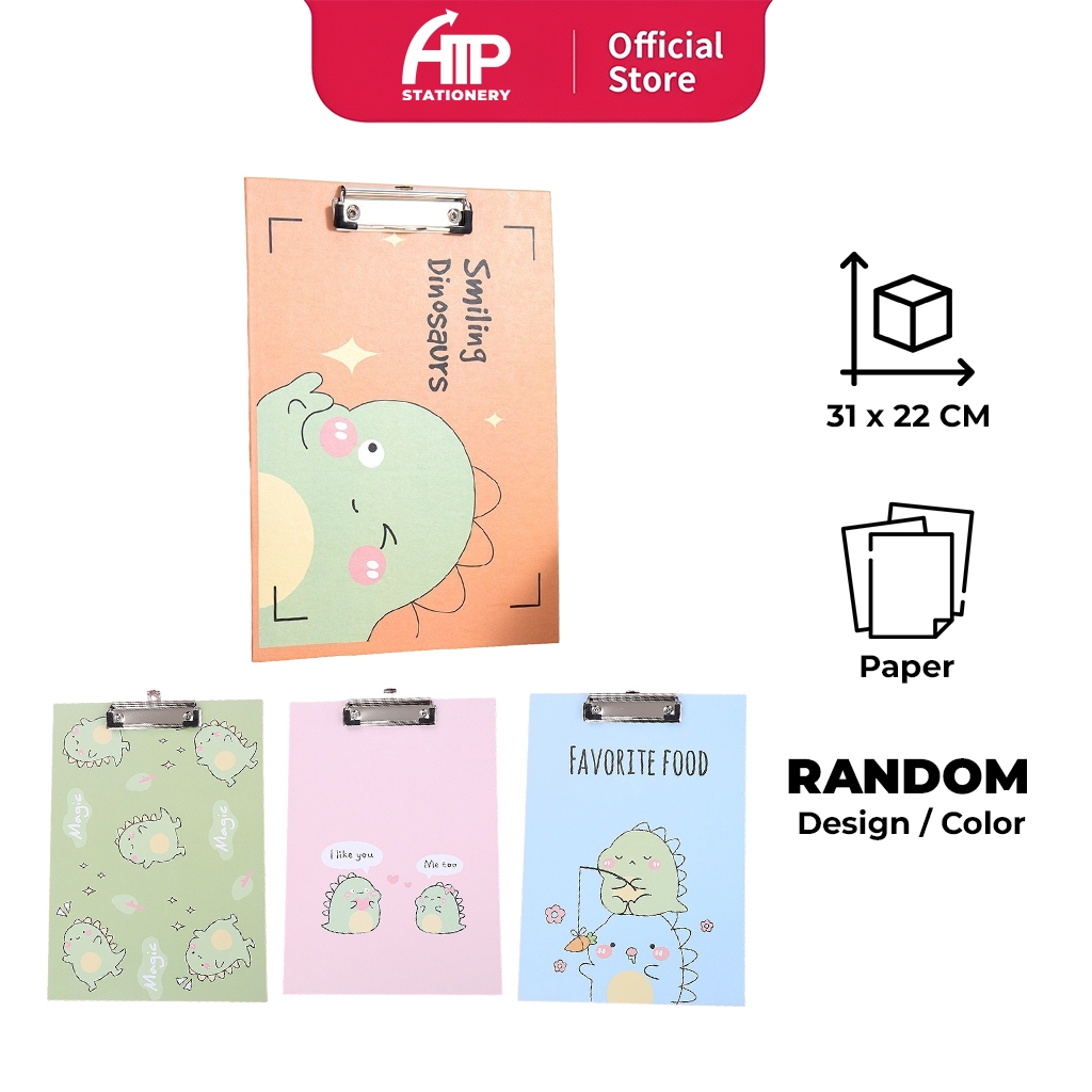 Dino Clipboard MK-5208 Cute Cartoon Design Multifunctional A4 Size ...