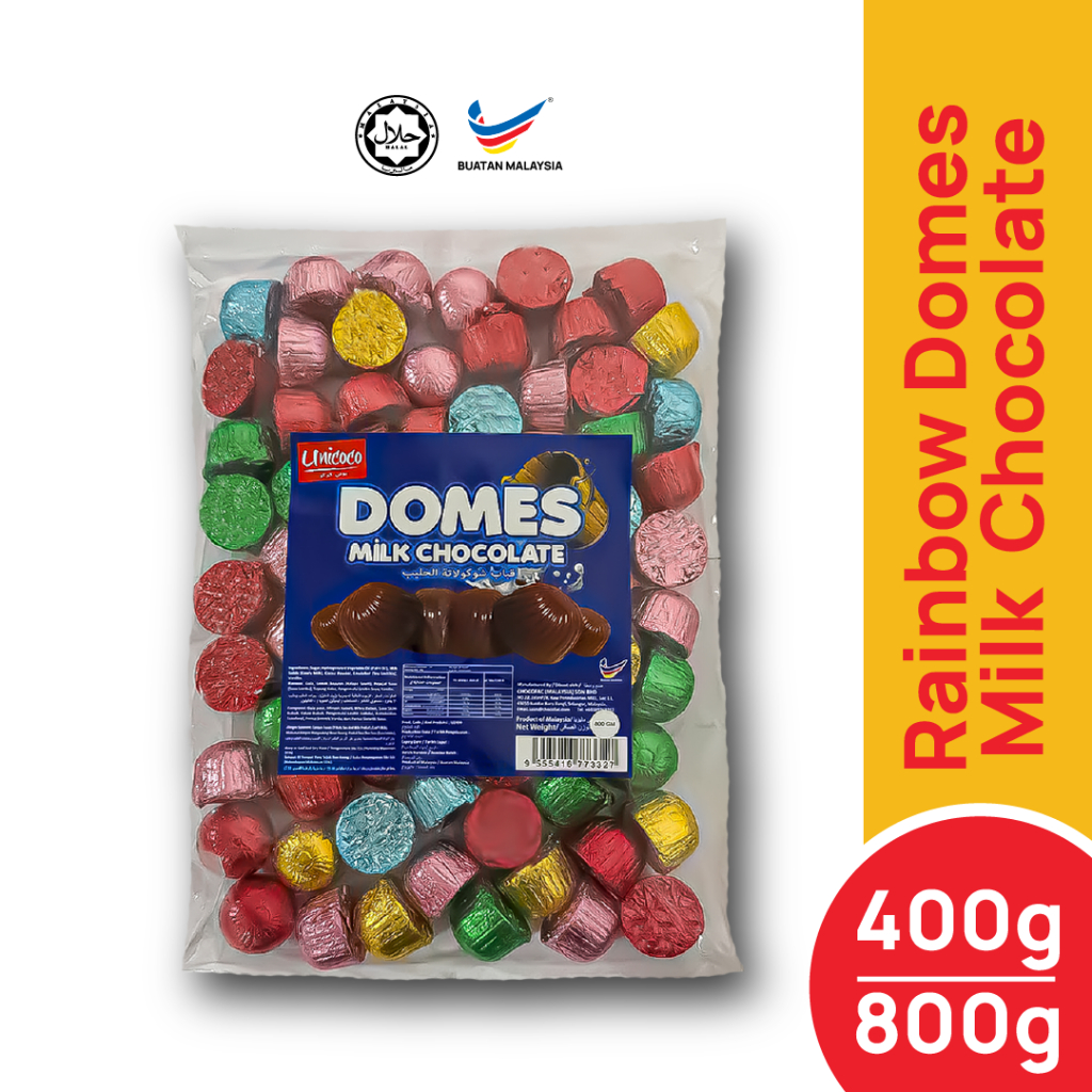 Unicoco Rainbow Domes Milk Chocolate 400g/800g | Shopee Malaysia