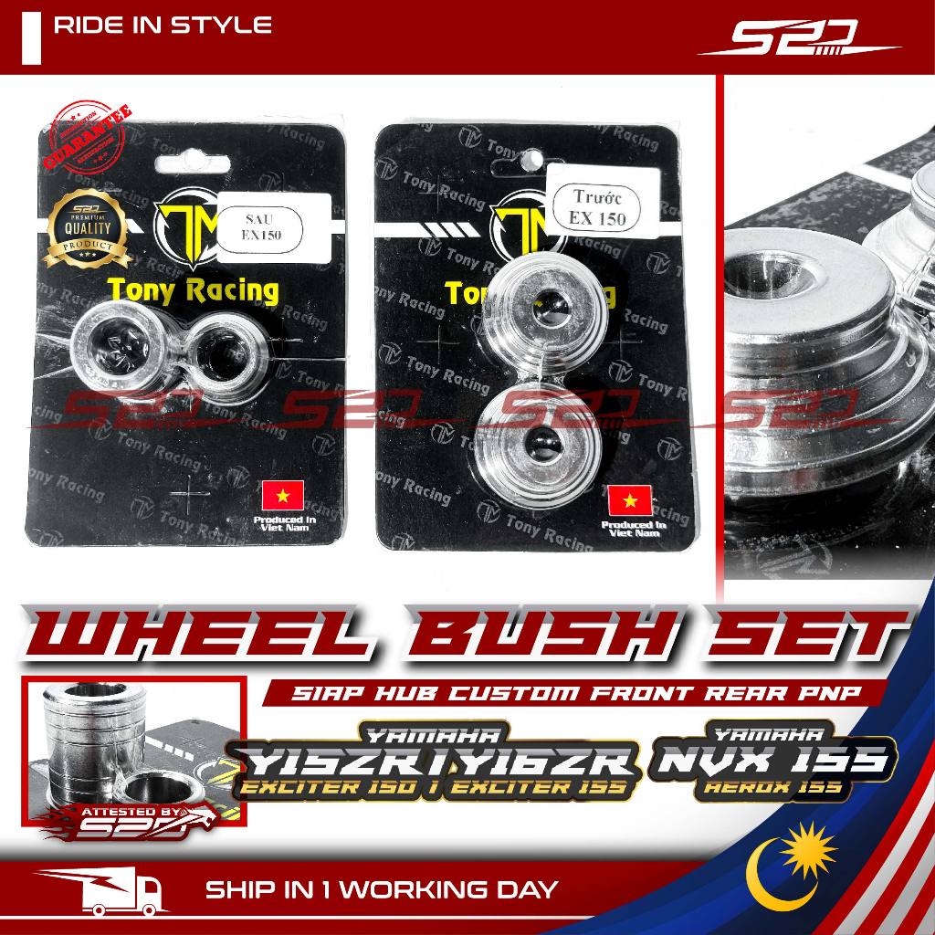Wheel Bush Set YAMAHA Y15 Y16 NVX PNP STD Standard Rim Siap Hub Custom ...