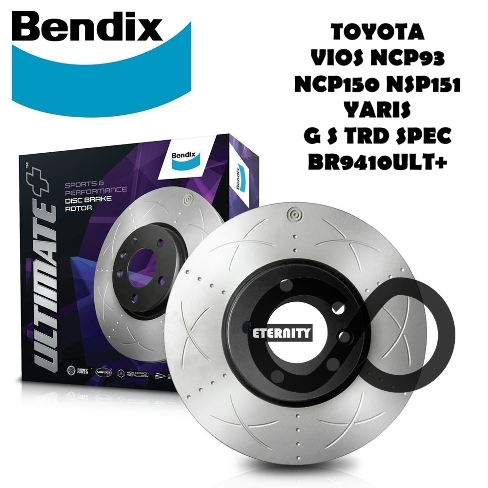 Original Bendix Ultimate+ BR9410ULT+ Front Disc Rotor - Toyota Vios ...