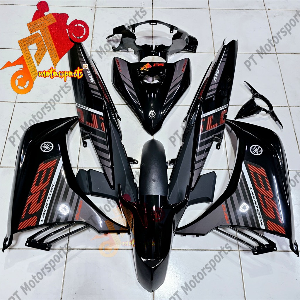 Yamaha LC 135 V1 V2 V3 V4 V5 V6 V7 Cover Set Body Coverset Black Lc135 Y15 Batman UV Hitam Purba ...