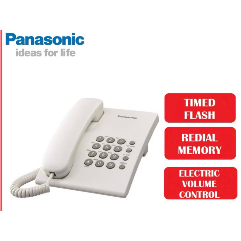 Panasonic White Single Line Phone KX-TS500MX | Shopee Malaysia
