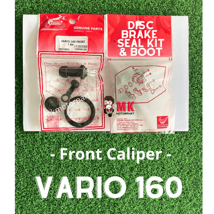 (Tushima) Honda VARIO 160 ABS FRONT Disc Brake Seal Kit & Boot Caliper ...