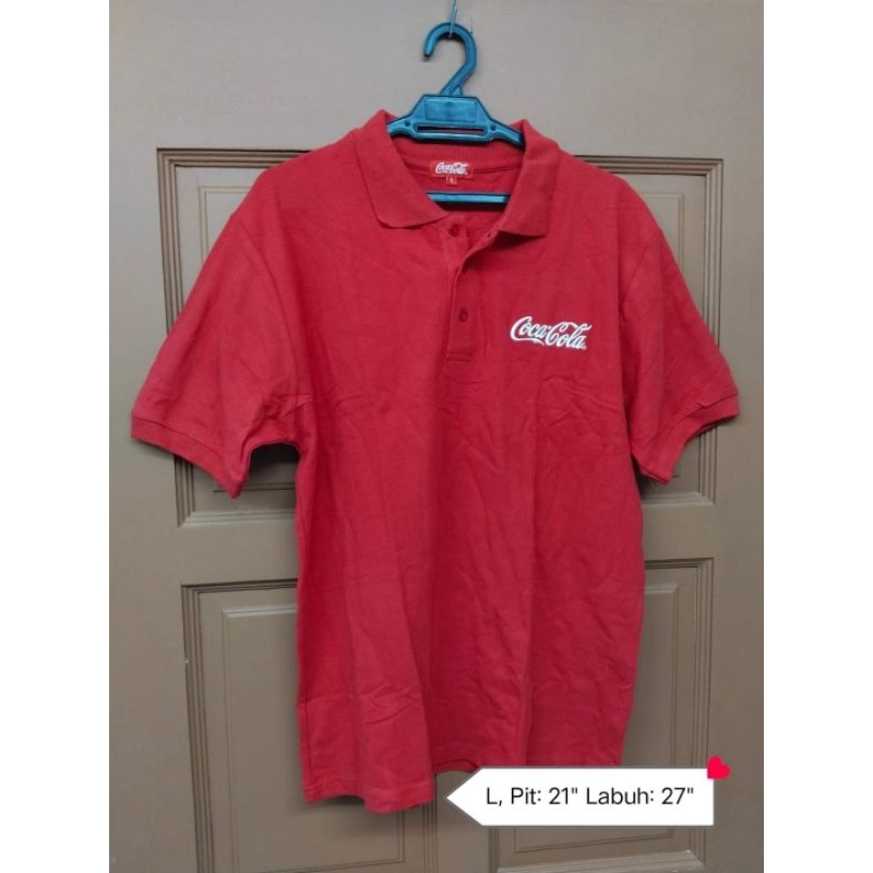 Coca Cola Coke Short Sleeve Polo Collar Shirt | Shopee Malaysia