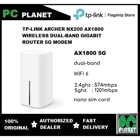 TP-LINK ARCHER NX200 5G AX1800 Wireless Dual-Band Gigabit Router 5G MODEM | Shopee Malaysia