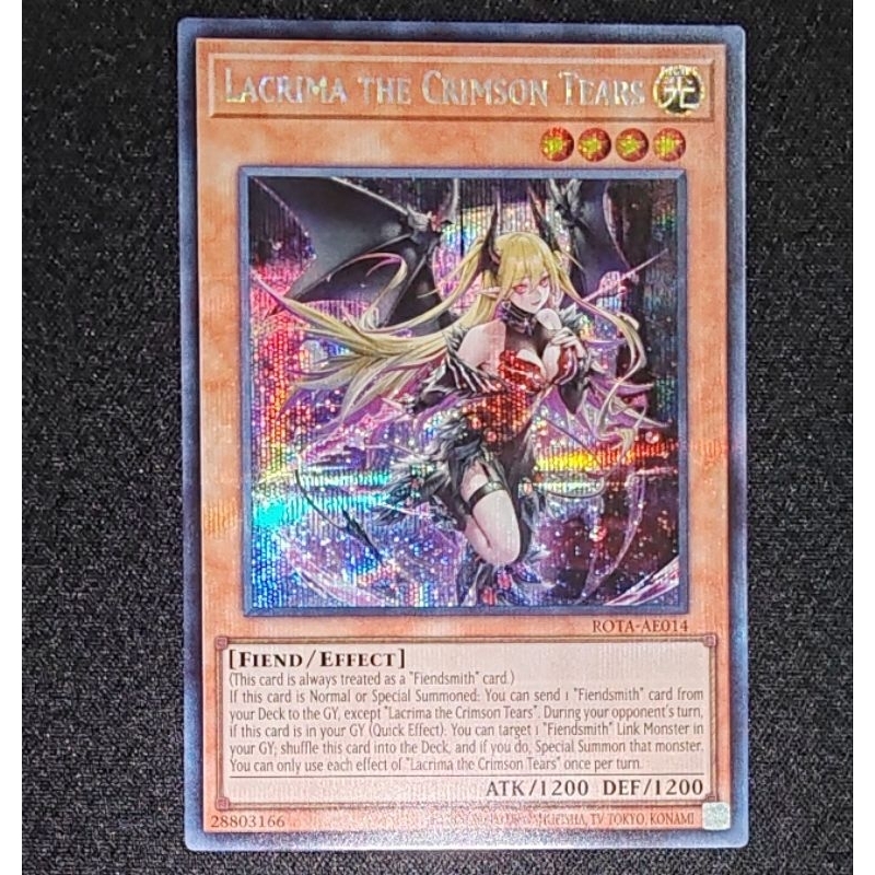 YUGIOH ROTA-AE014 LACRIMA THE CRIMSON TEARS [SR/SER][ASIA ENGLISH] | Shopee Malaysia