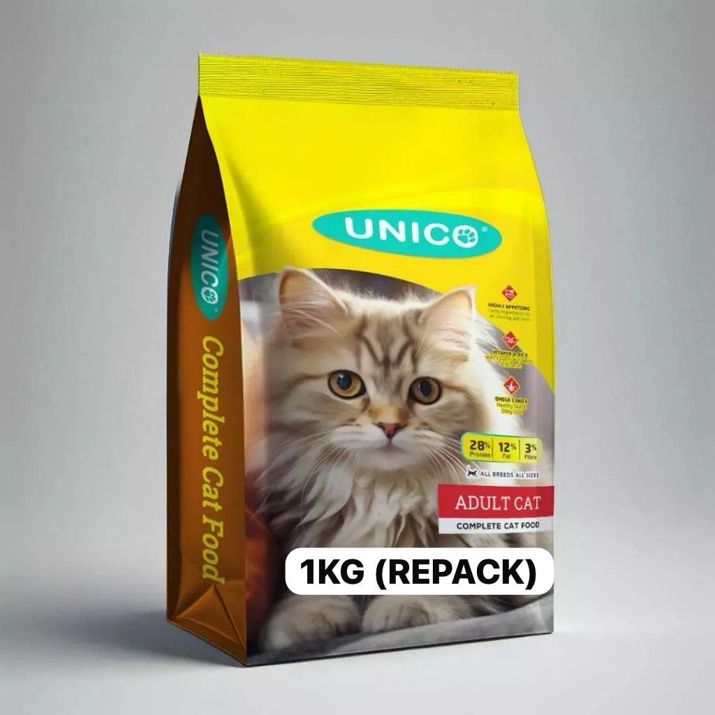Unico Complete Cat Adult Food / Makanan Kucing Perisa Ayam - 1KG ...