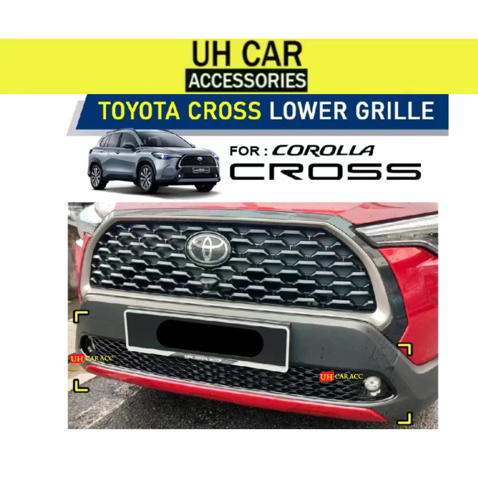Toyota Corolla Cross Front Lower Grille With Painted Gloss Black ...