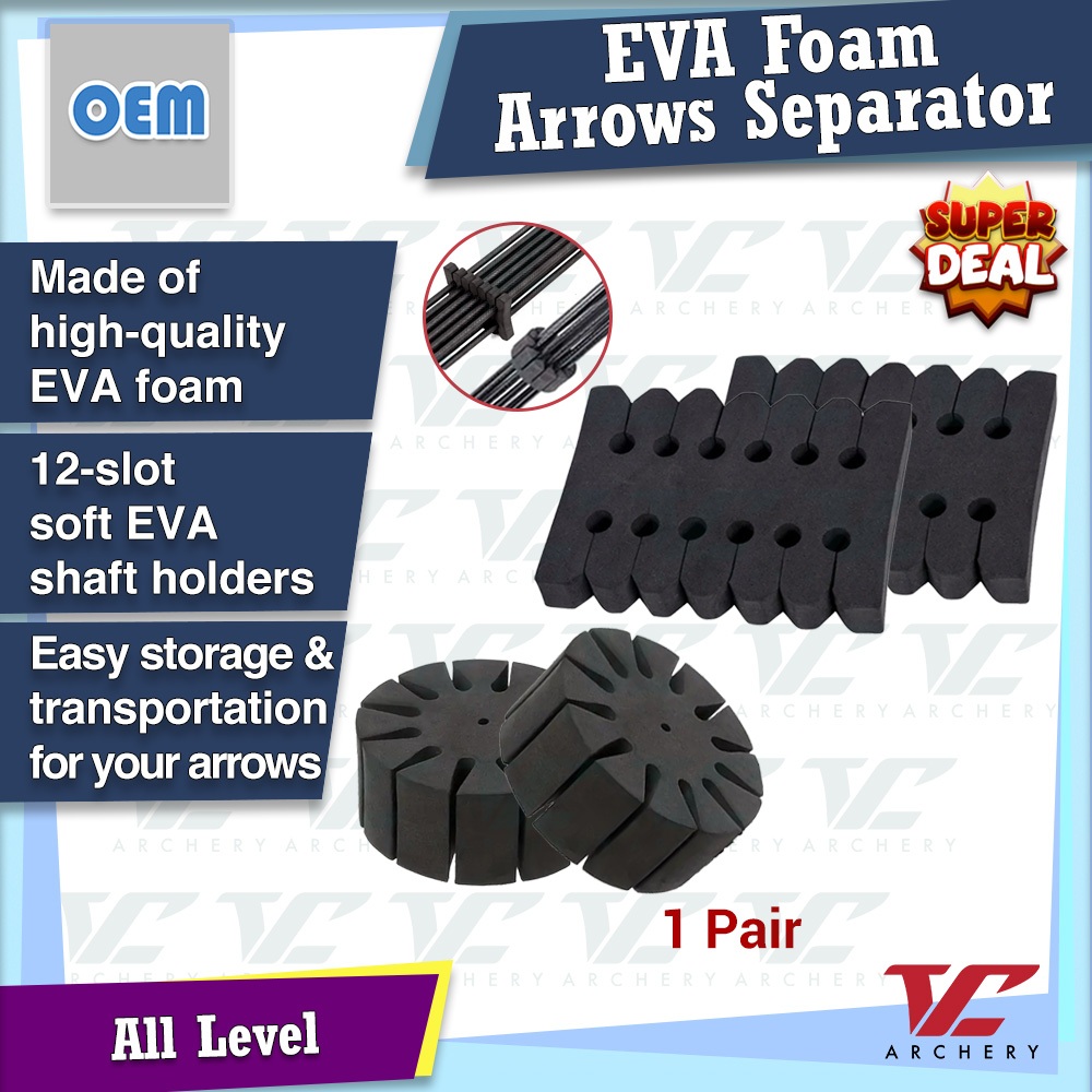 V Club Archery EVA Foam 12-Arrows Separator Holder Protector - Circular ...
