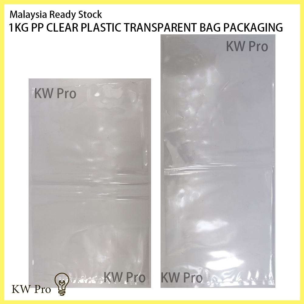 1KG PP CLEAR PLASTIC TRANSPARENT BAG PACKAGING Plastik Beg Panjang (8 X ...