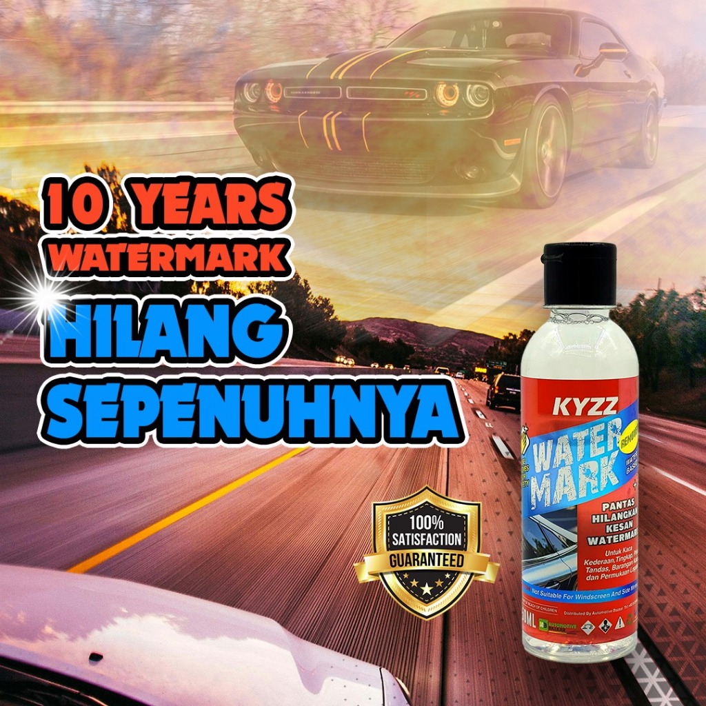 KYZZ Water Mark Remover 250ML Glass Watermark Cleaner Pembersih Tanda ...