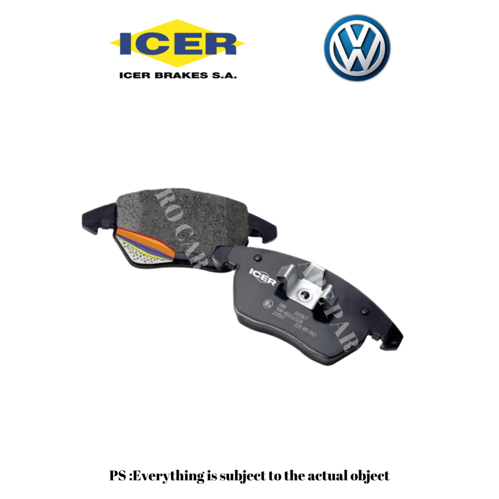 (ICER SPAIN) BRAKE PAD SET (VOLKSWAGEN PASSAT B7 B8 CC GOLF MK6 MK6R ...