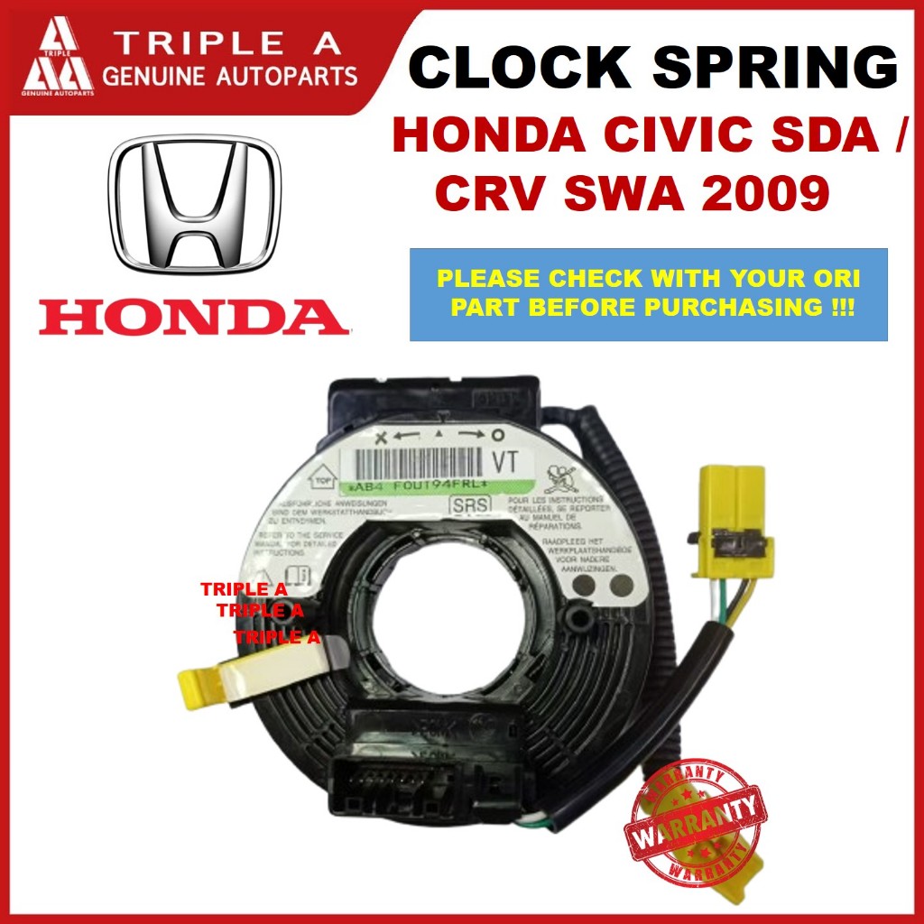 77900-SNA-K02 Clock Spring Honda Civic FD SNA 1.8, CRV SWA 2009 ...