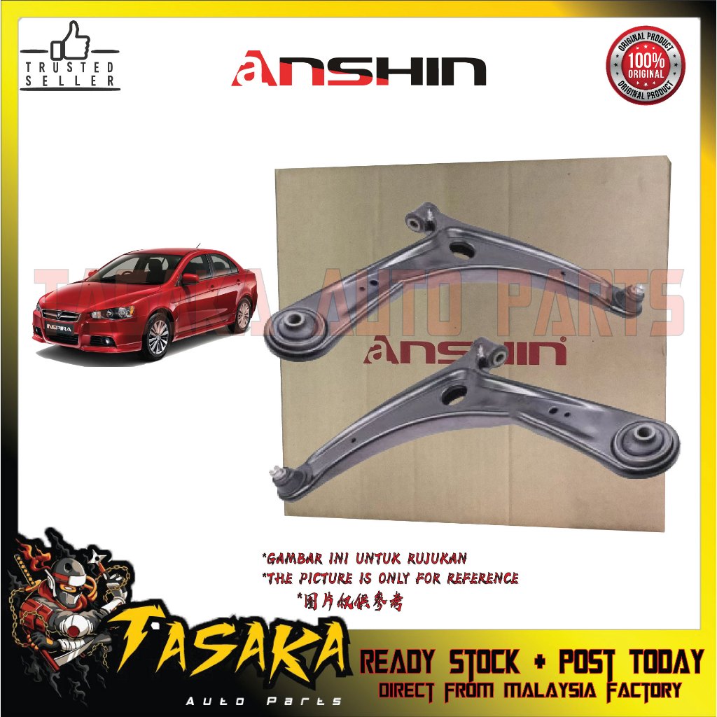 ANSHIN JAPAN & SAIKO FRONT LOWER ARM PROTON INSPIRA 2010 1.8/2.0 ...