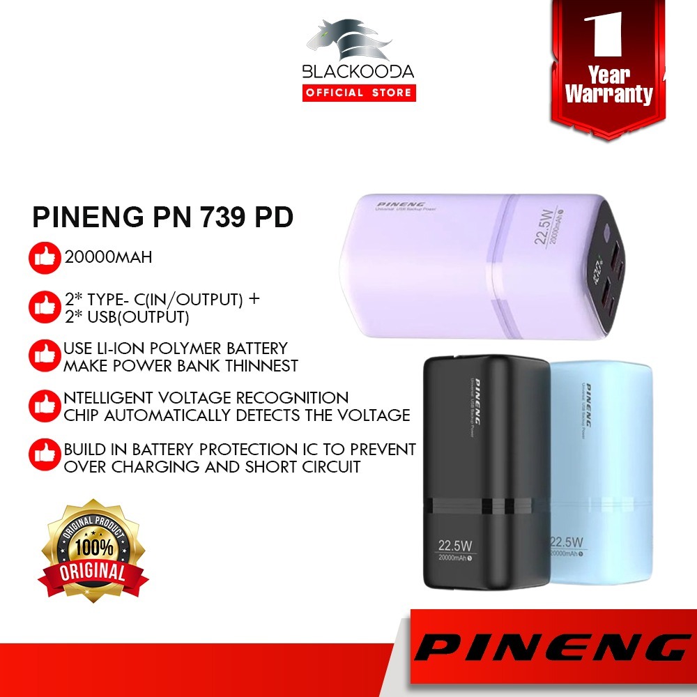 Pineng PN-739 20000mAh Power Bank Super Mini Power Bank Original ...