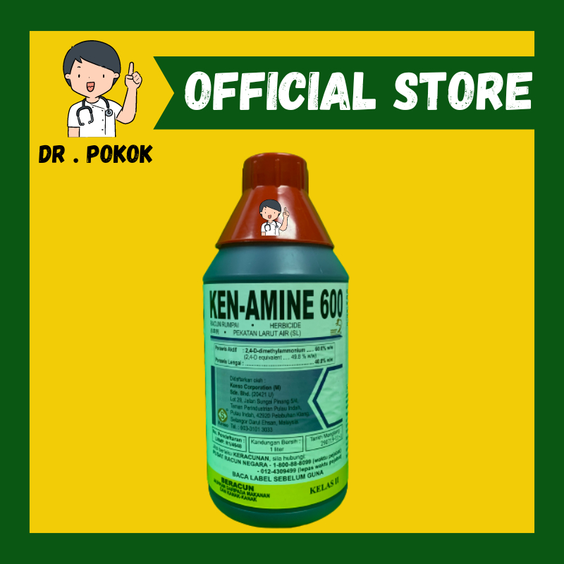 [ORIGINAL] 1L KEN-AMINE 600 Racun Rumput/RACUN RUMPAI/Racun Serap ...